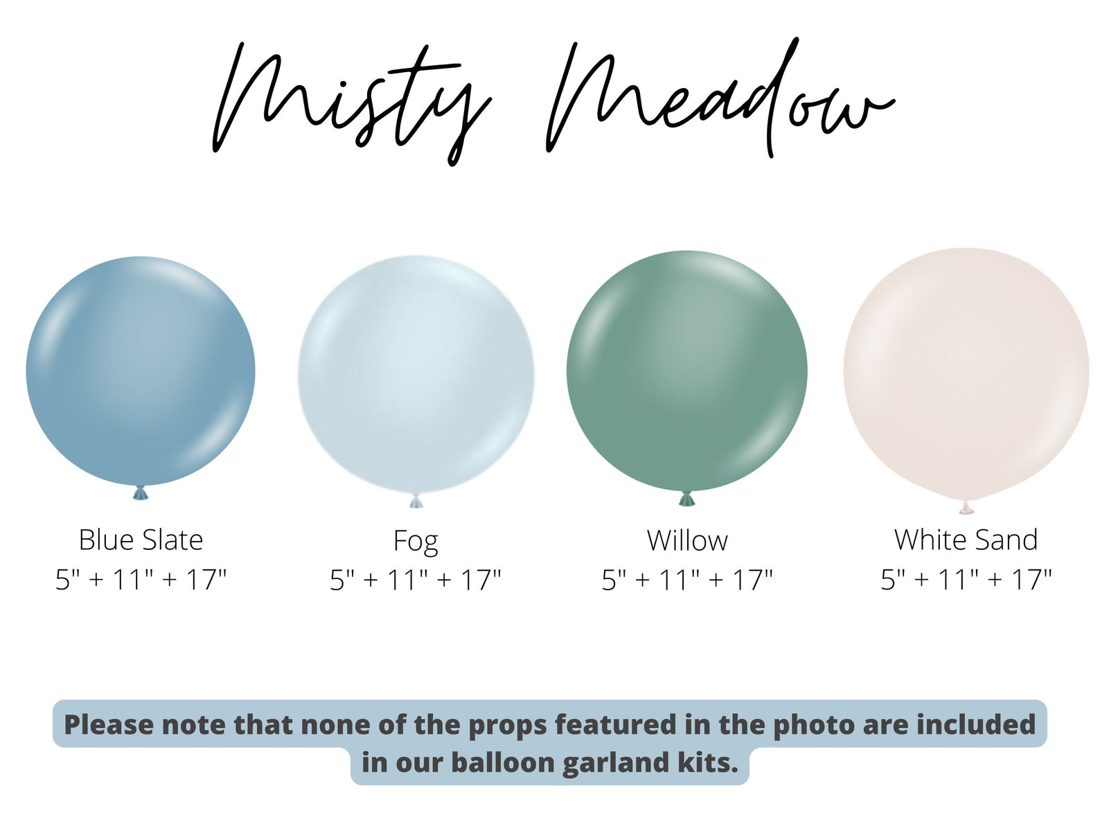 Misty Meadow Balloon Garland Kit / Dusty Blue Balloon Arch, First ...