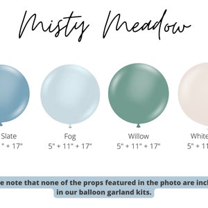 Misty Meadow Balloon Garland Kit / Dusty Blue Balloon Arch, First ...