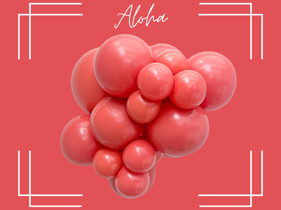 Aloha Tuftex Balloons | Aloha Red Biodegradable Latex Balloons, Muted ...