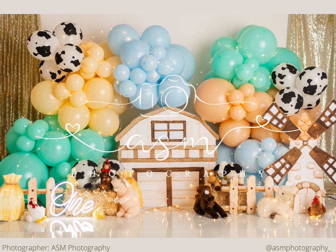 Barnyard Balloon Garland Kit / Farm Animals Birthday, Boy Barnyard 1st ...