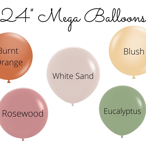 24 Inch Mega Balloons / Jumbo Balloons for Helium Matte Round - Etsy