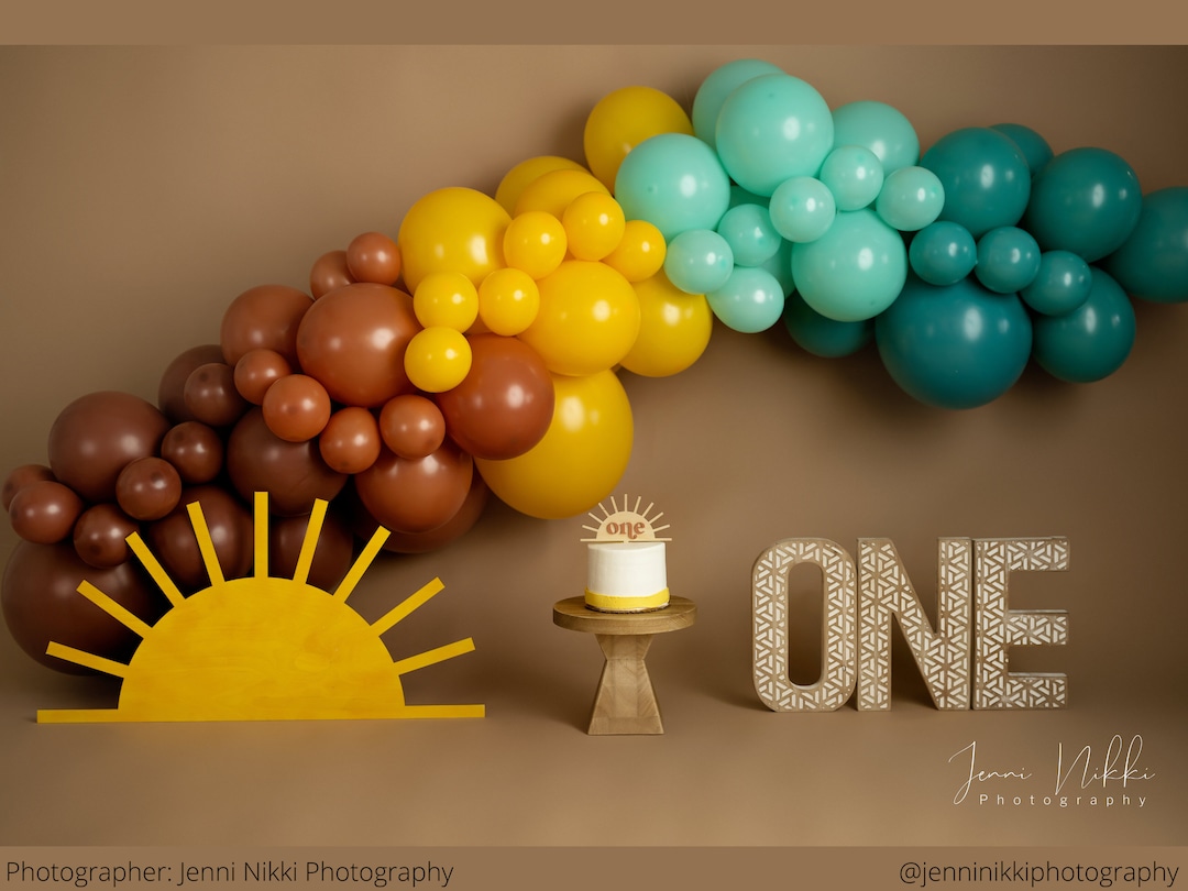 Golden Hour DIY Balloon Garland Kit / First Trip Around the Sun Bday ...