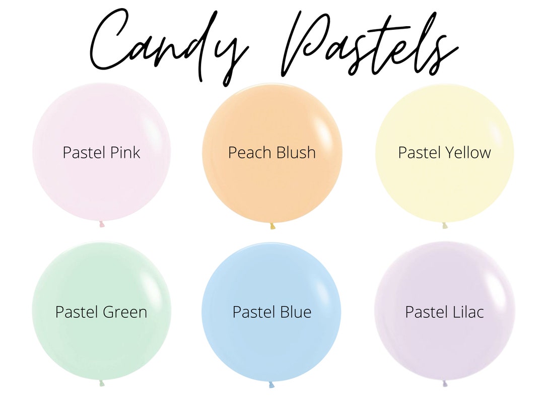 Candy Pastel Balloons / Pastel Matte Chalky Balloon - Etsy