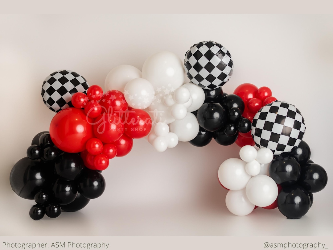 Finish Line Balloon Garland Kit / Race Car Birthday, Two Fast Bday ...