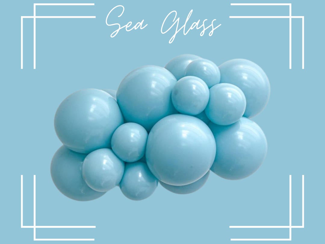 Sea Glass Tuftex Balloons | Sea Glass Biodegradable Balloon, Aqua Blue ...