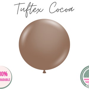 Cocoa Tuftex Balloons | Cocoa Biodegradable Latex Balloon, Chocolate ...