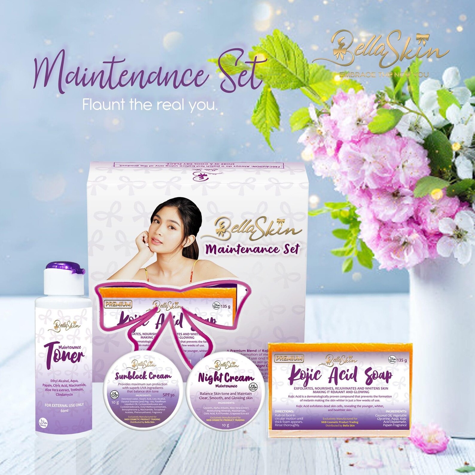 Bella Skin Facial And Maintenance Set Whitening Glowing | Etsy