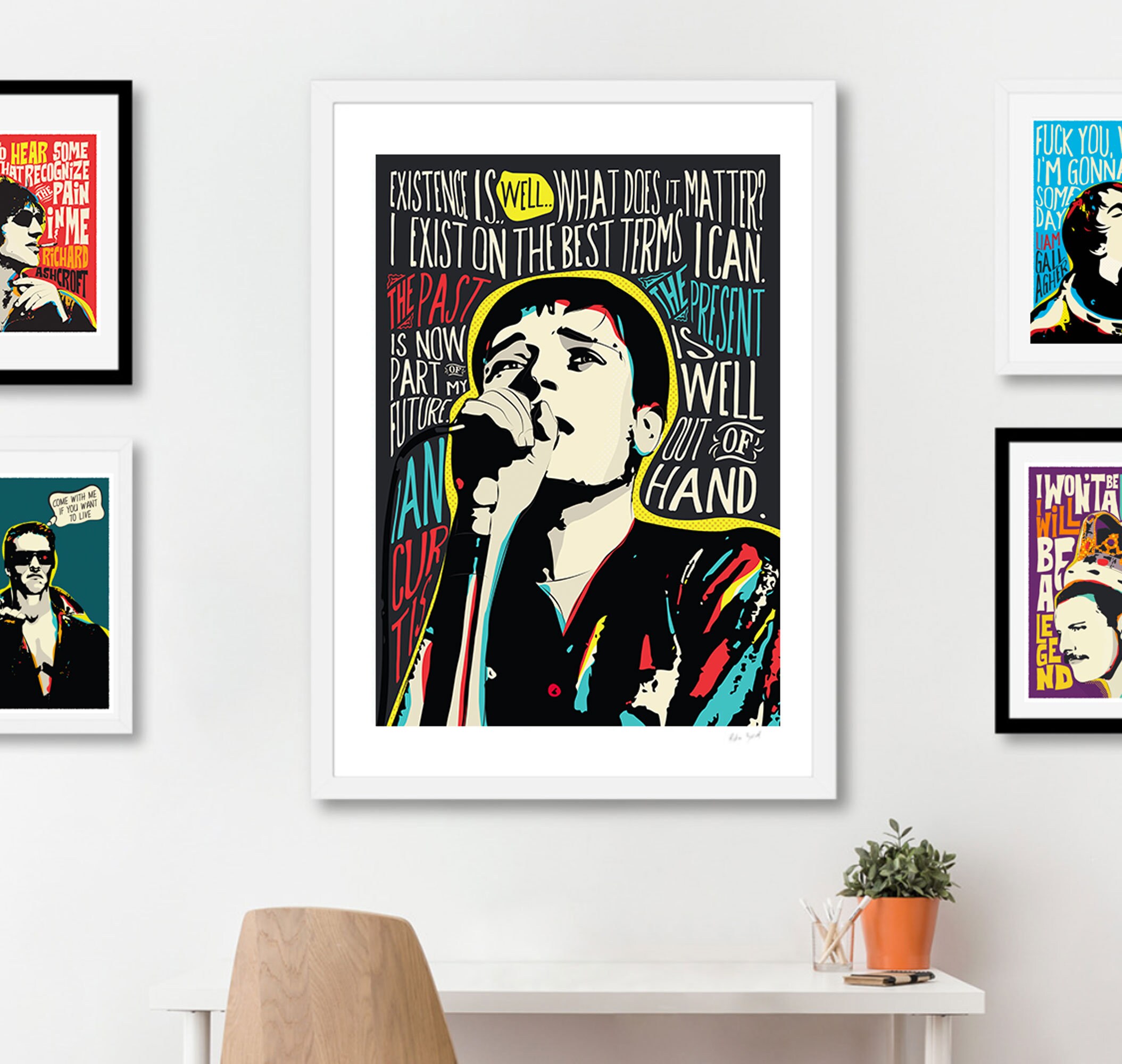 Ian Curtis, Art, Print, Poster, Joy Division, Celebrities, Musicians ...