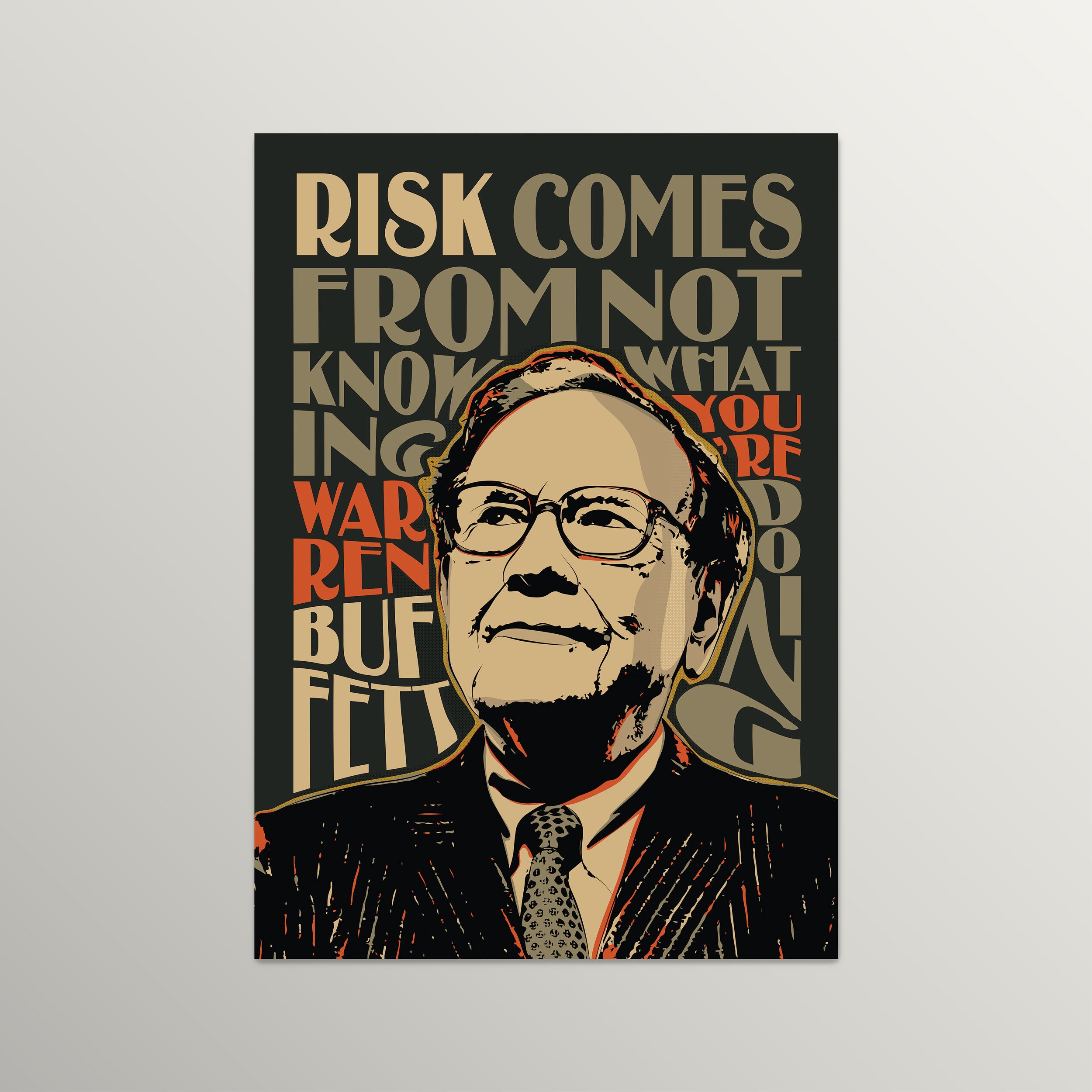 Warren Buffett Pop Art Quote Portrait , Inspirational Saying, Famous ...