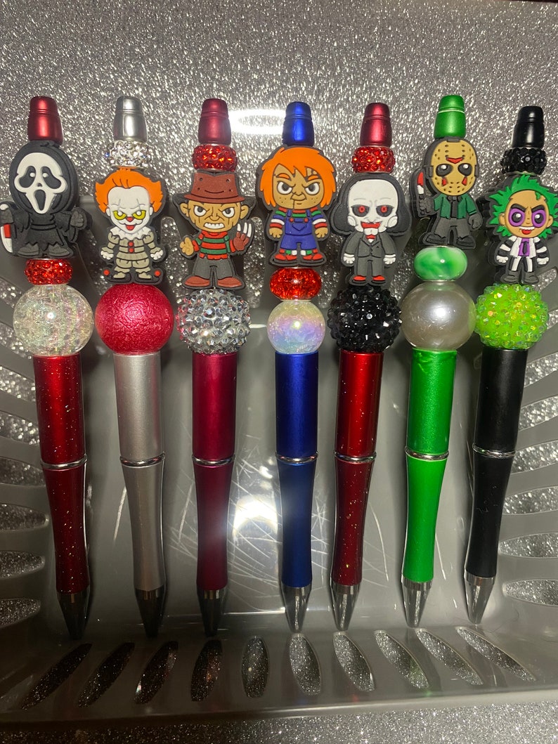 Custom Made Beaded Pens Character Pens Silicone Focal Pens - Etsy