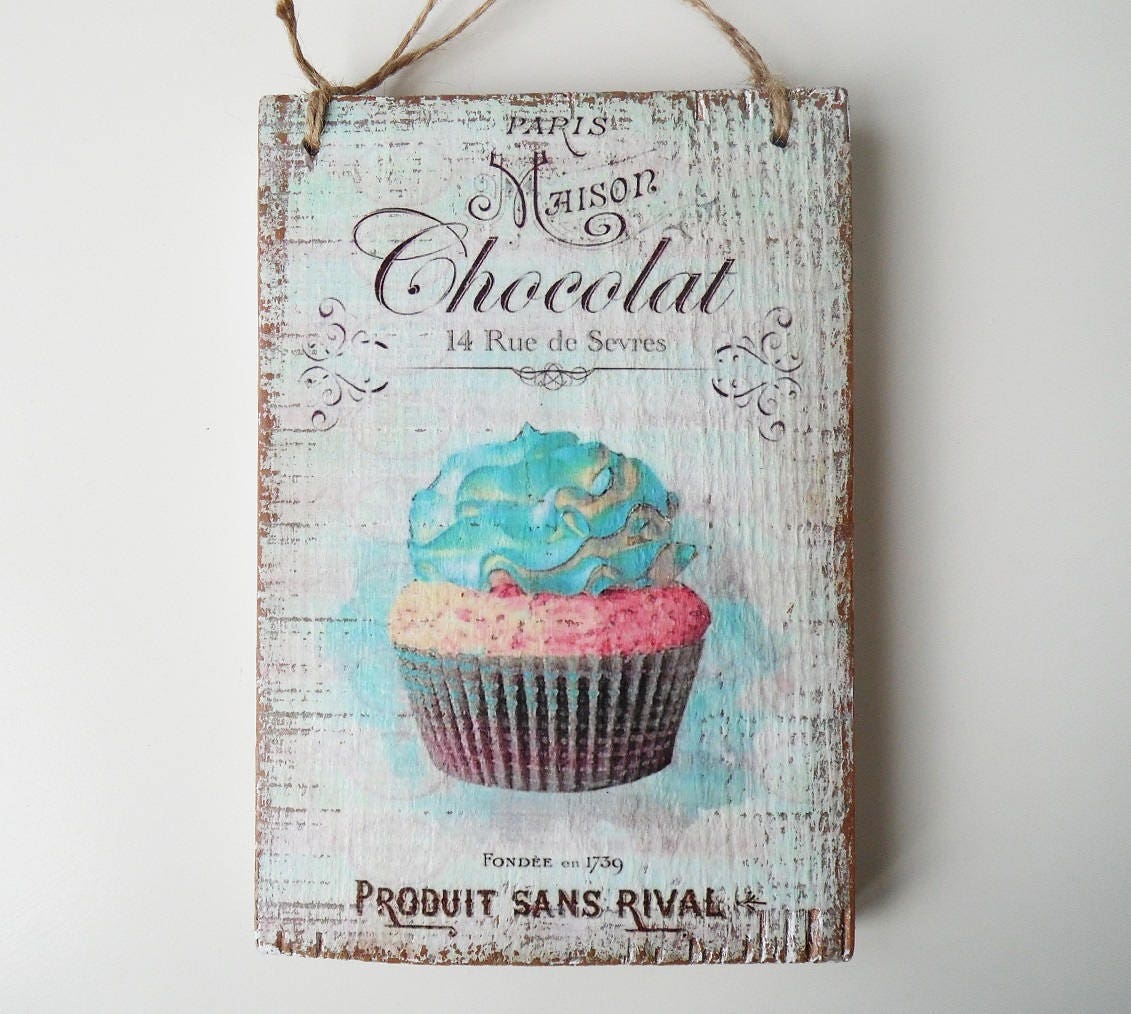 Chocolate Cake Sign Kitchen Wall Decor Chocolate Wall Art | Etsy