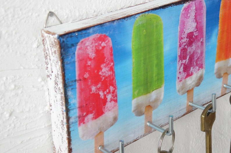 Ice Cream Key Holder Wood Wall Decor - Etsy
