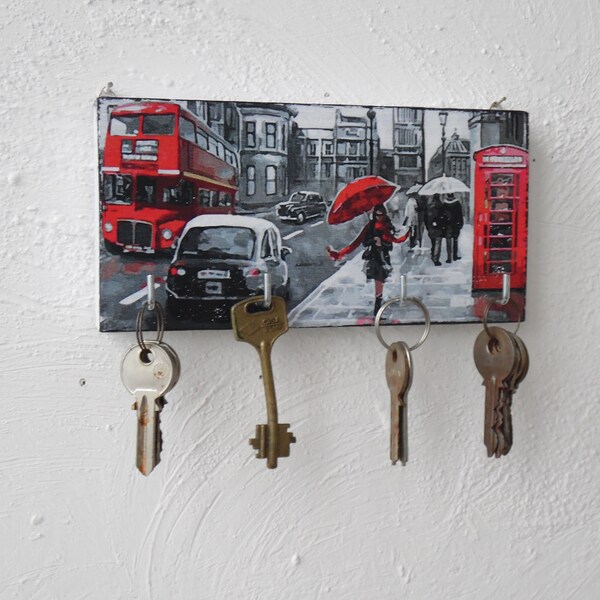 Red Key Holder - Etsy