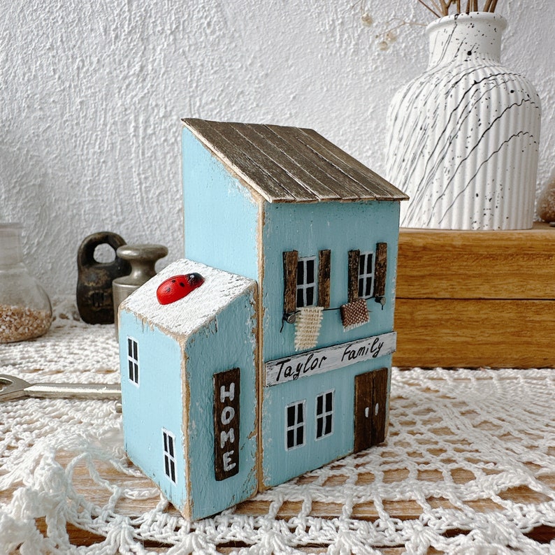 Personalized Family Name Mini House Sign, Farmhouse Tiered Tray Decor ...