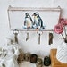 Penguin Key Holder for Wall, Small Key Organizer, Penguin Art, Wood Key ...
