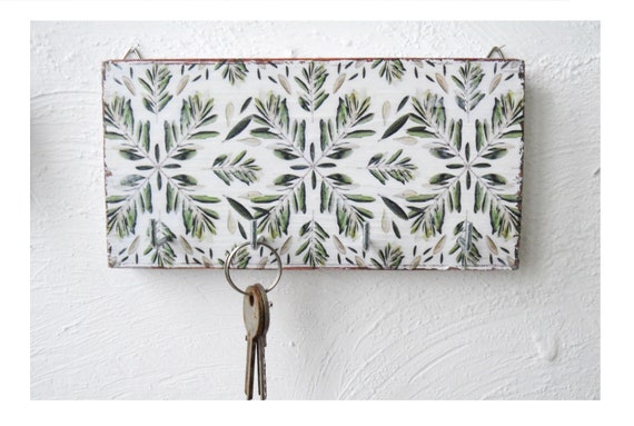 Key holder green ornament key holder for wall | Etsy