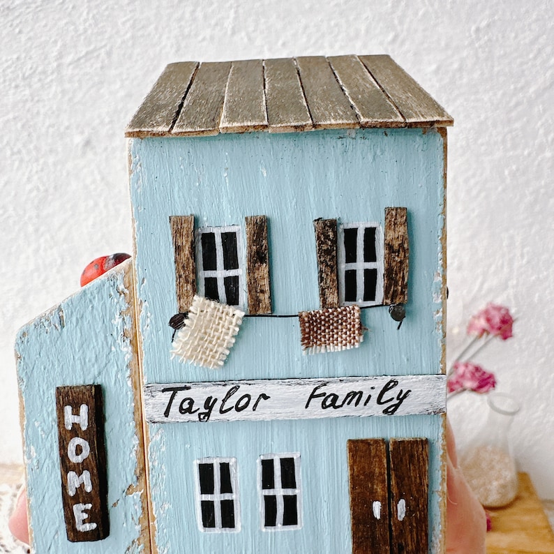 Personalized Family Name Mini House Sign, Farmhouse Tiered Tray Decor ...