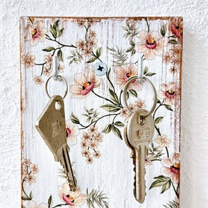 Vertical Key Holder, Key Holder 6 Hooks, Key Holder for Wall Farmhouse ...