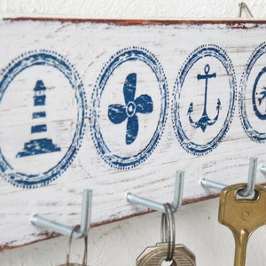Nautical Key Holder, Nautical Wall Decor, Key Hook - Etsy