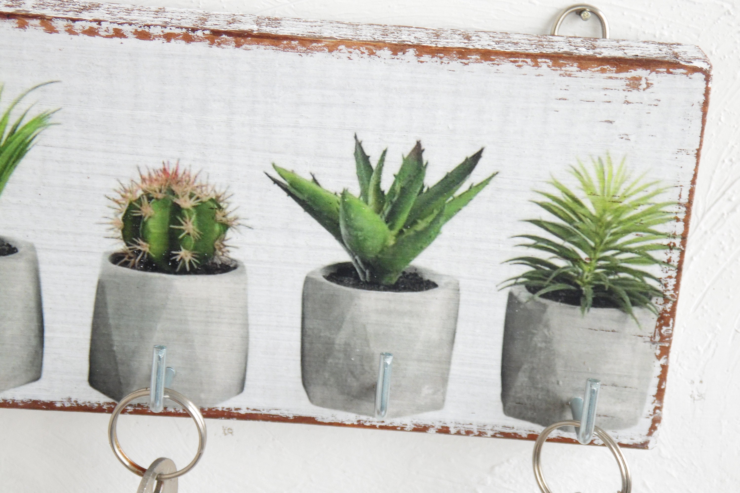 Wooden Plants Key Holder for Wall Housewarming Gift Plants - Etsy