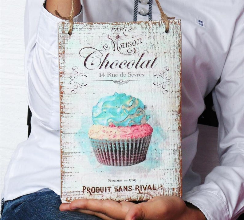 Chocolate Cake Sign Kitchen Wall Decor Chocolate Wall Art | Etsy