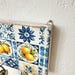 Lemon Key Holder for Wall, 6 Hooks, Rustic Wooden Key Rack With Blue ...