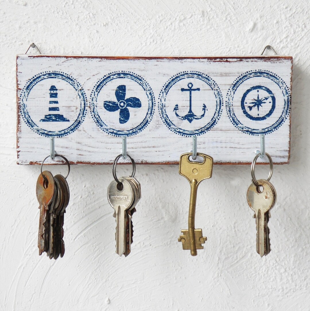 Nautical Key Holder, Nautical Wall Decor, Key Hook - Etsy