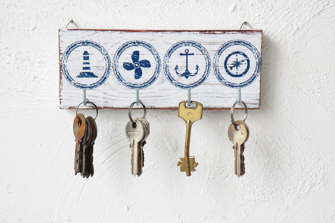 Nautical Key Holder Nautical Wall Decor Key Hook - Etsy