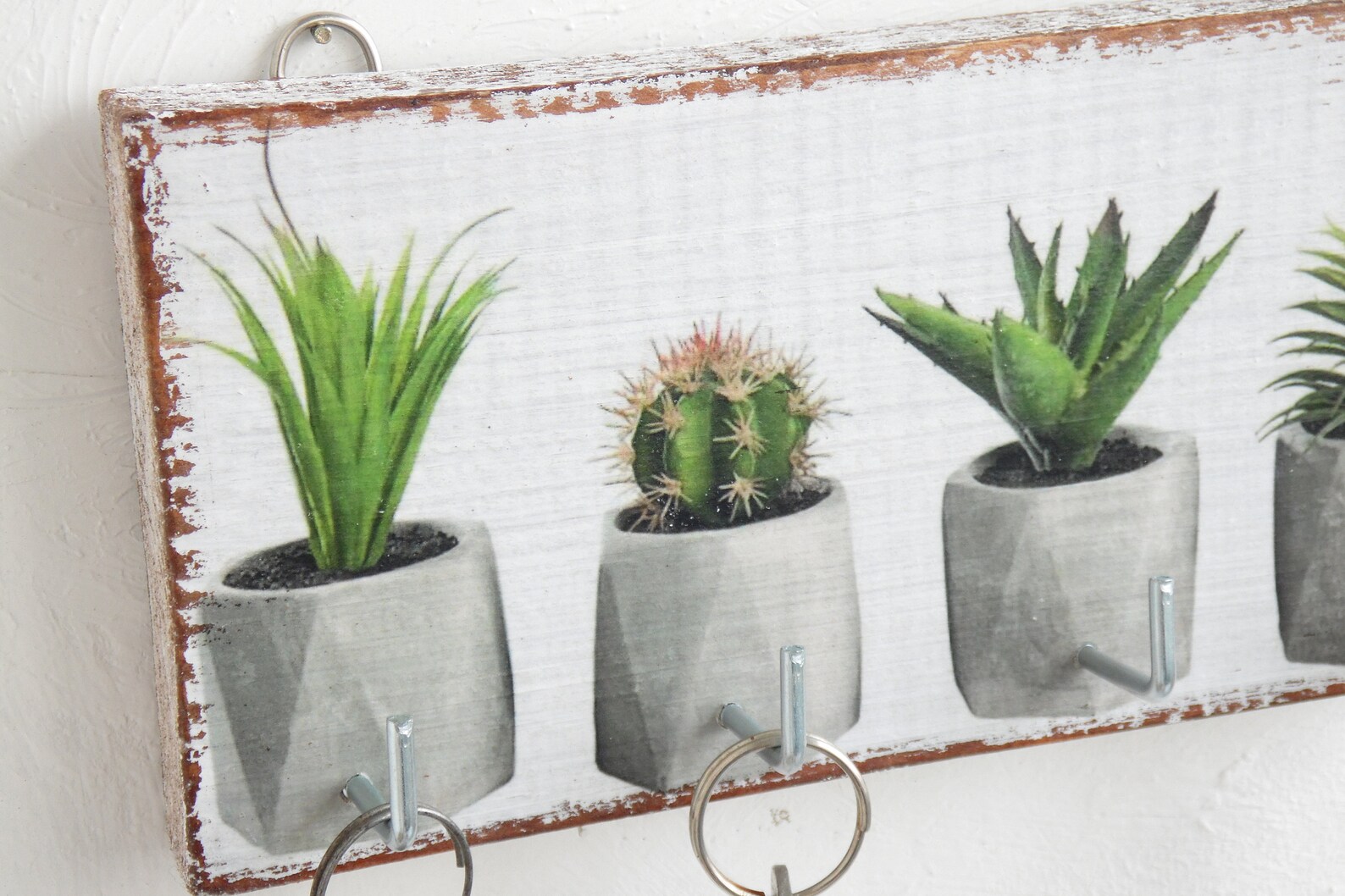 Wooden Plants Key Holder for Wall Housewarming Gift Plants - Etsy