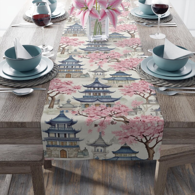 Japanese Table Runner - Etsy