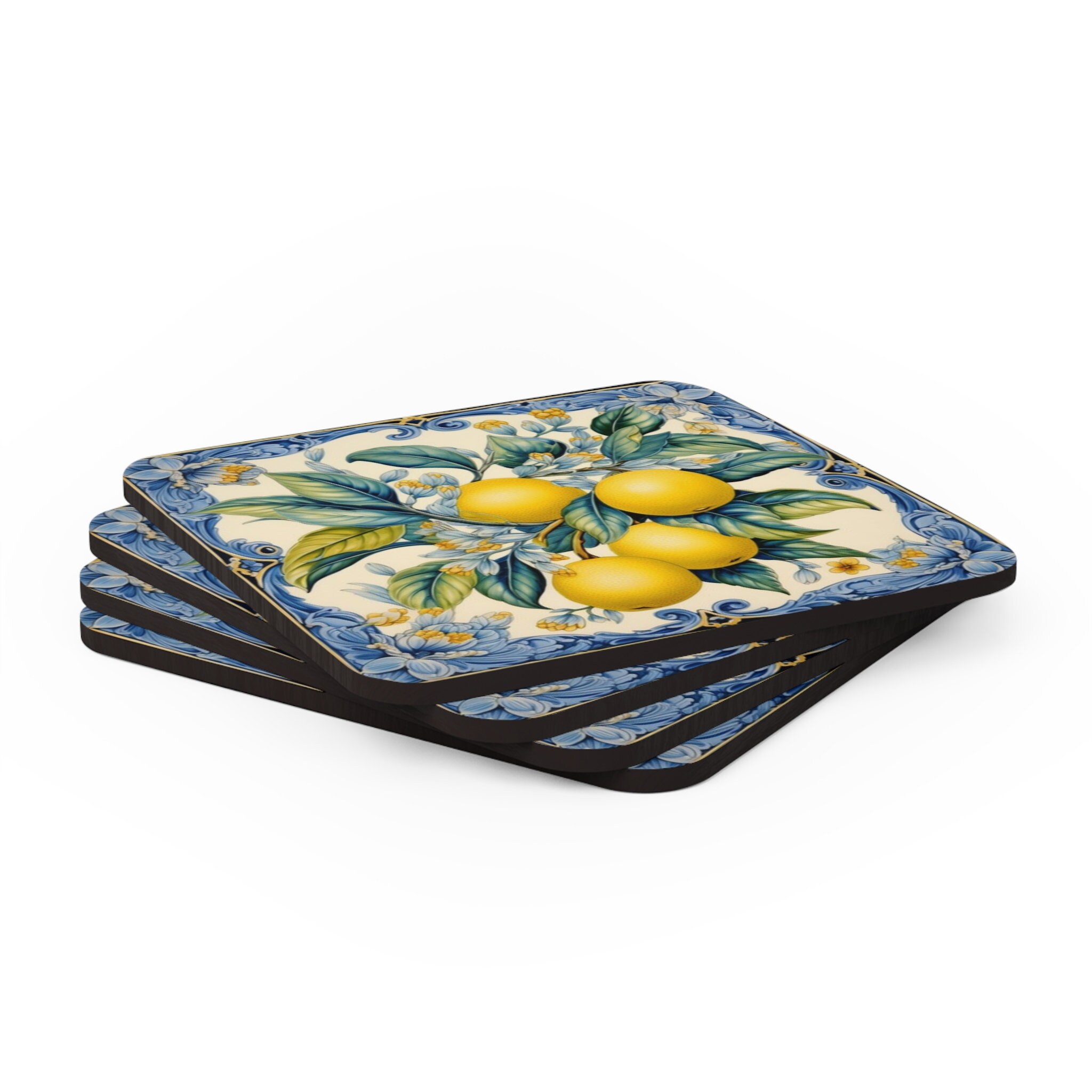 Majolica Lemon Blue Italian, Capri, Mykonos, Santorini Style Tile ...