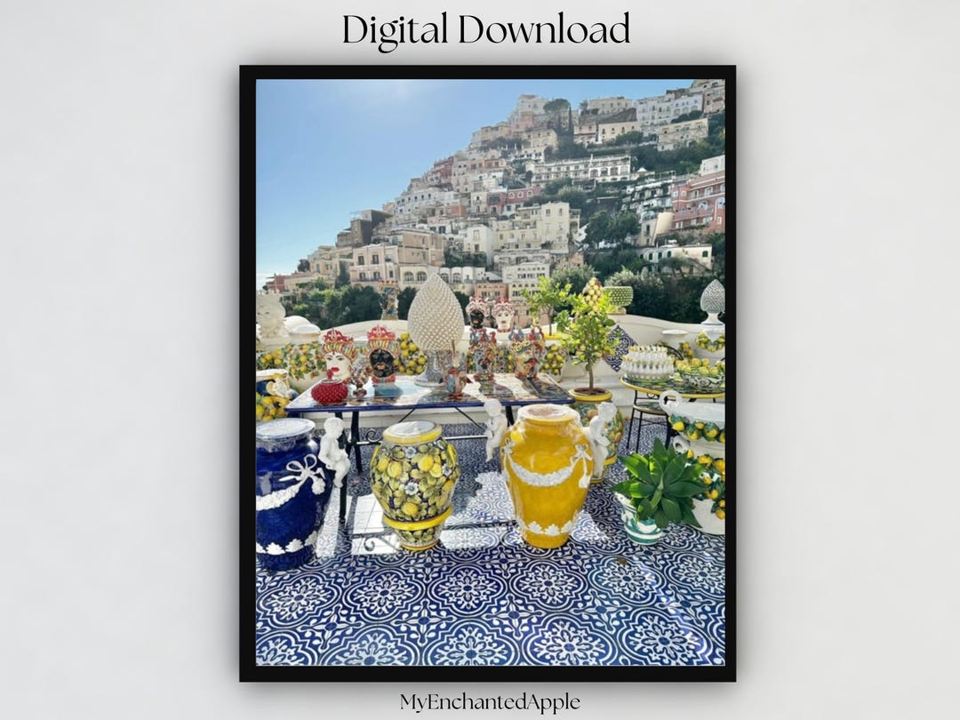 Original Photo Printable Art, Positano Italy Delicatessen Ceramic ...