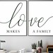 Family Sign,love Makes a Family Print,family Prints,set of 2 Prints ...