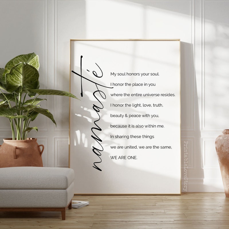 Namaste Poster - Etsy
