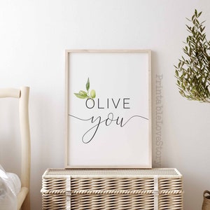 Kitchen Decor,kitchen Wall Art,olive You,kitchen Signs,dining Room ...