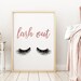 Lash Out, Eyelashes Print,makeup Art Print,lashes Art,beauty Print ...