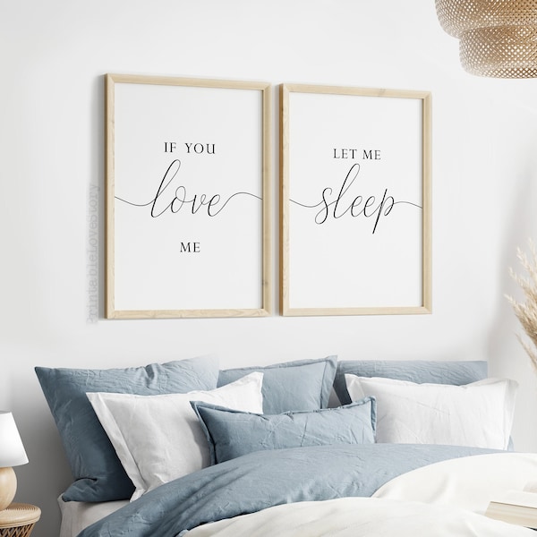 If You Love Me Let Me Sleep Sign - Etsy