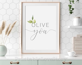 Olive You Wall Art - Etsy