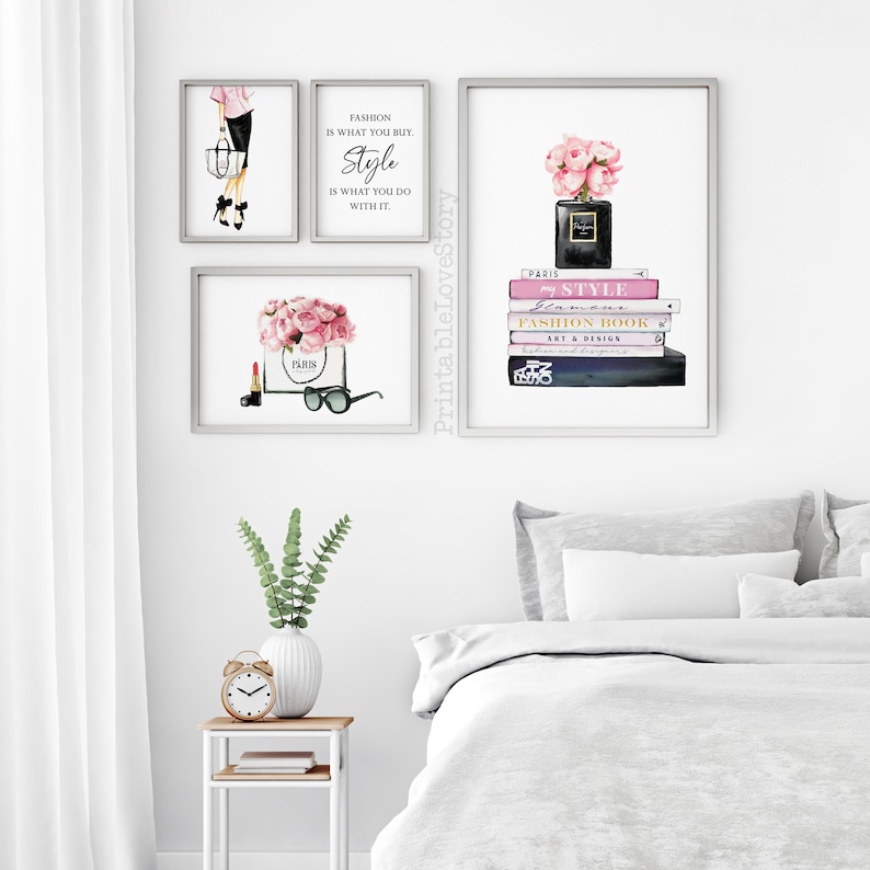 Fashion Poster,fashion Wall Art,dressing Room Decor,fashion Art Set ...