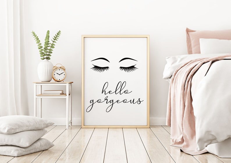Hello Gorgeous PRINTABLE Artgift for Herinspirational | Etsy