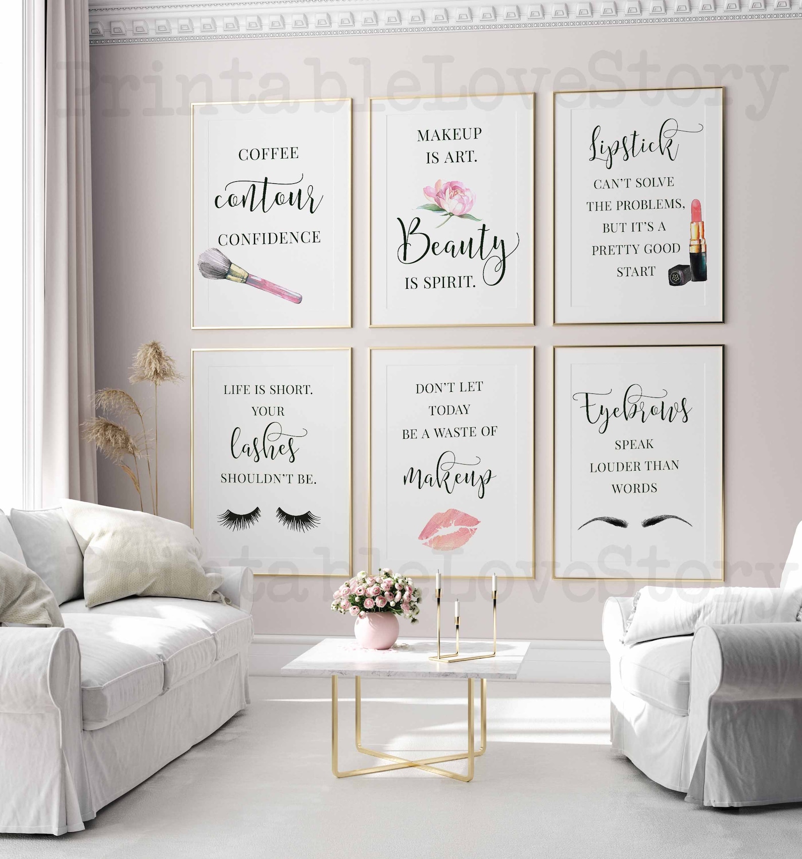 Makeup Wall Artmakeup Printssalon Decoreyelash Decormakeup - Etsy Australia