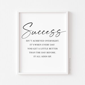 Success Poster,success Wall Decor,success Wall Art,motivational Poster ...