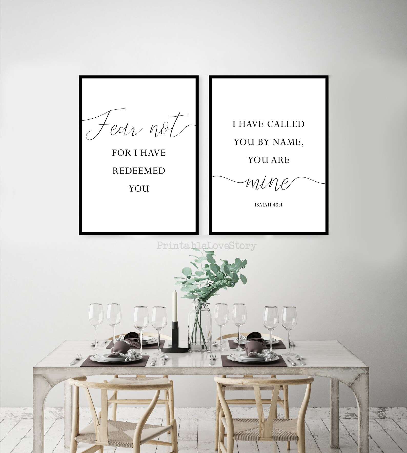 Isaiah 43:1fear Not for I Have Redeemed Youchristian Room - Etsy