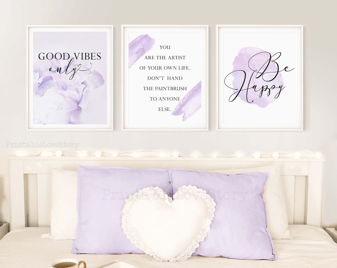 Bedroom Wall Printsquotes for Bedroompurple Room - Etsy
