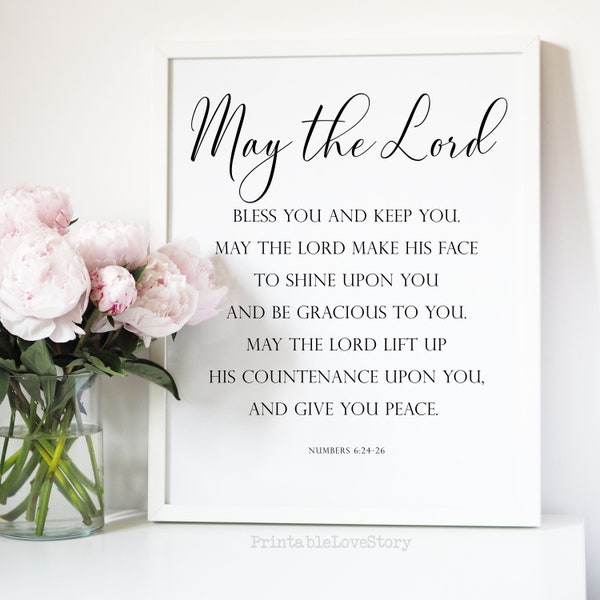 May the Lord Bless You and Keep You Sign - Etsy