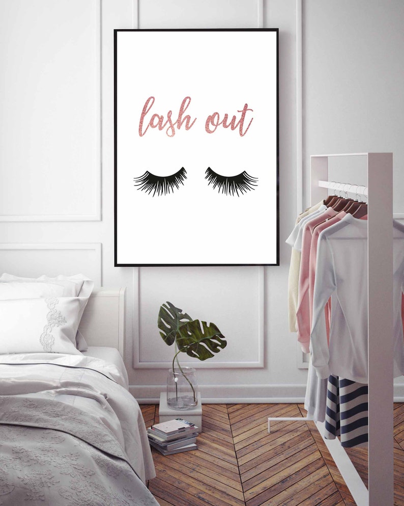 Lash Out Eyelashes Printmakeup Art Printlashes Artbeauty - Etsy