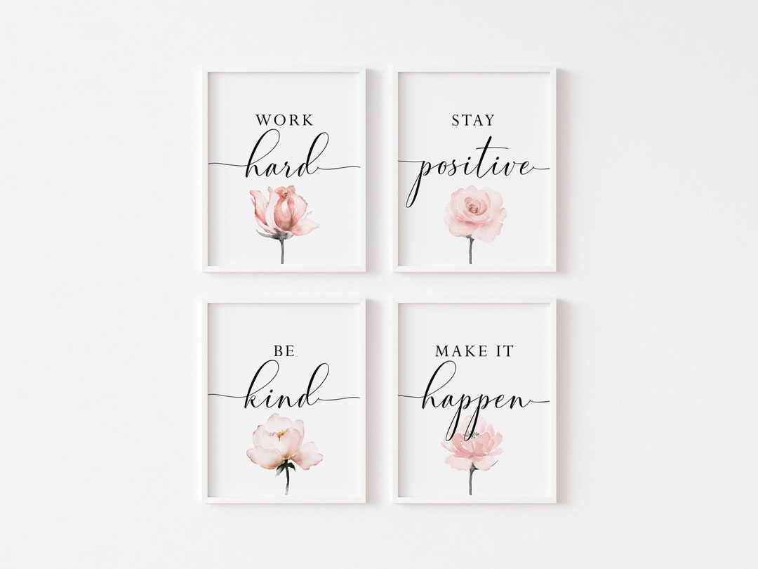 Office Wall Art,printable Office Wall Decor,be Kind Stay Positive Work ...