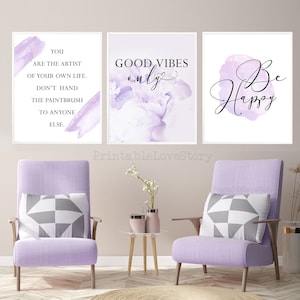 Bedroom Wall Prints,quotes for Bedroom,purple Room Decor,purple Prints ...