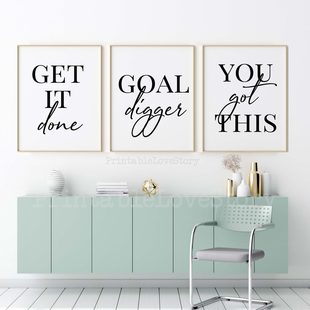 Motivational Wall Decor, Prints,office Decor,goal Digger,motivational ...