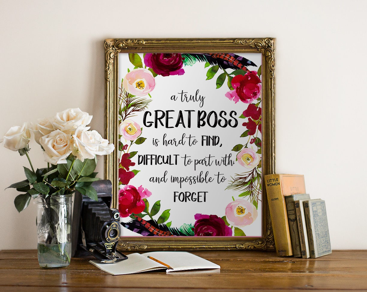 Boss Appreciation Quote Print, Office Decor (digital Download) - Etsy